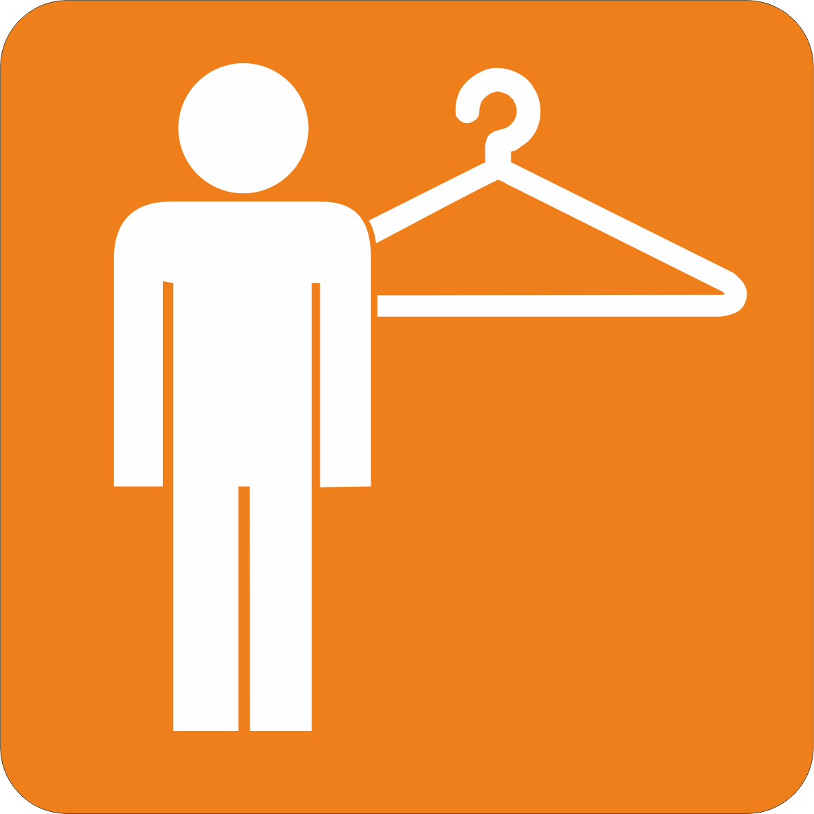 Piktogramm Garderobe - Herren Garderobe - Herren